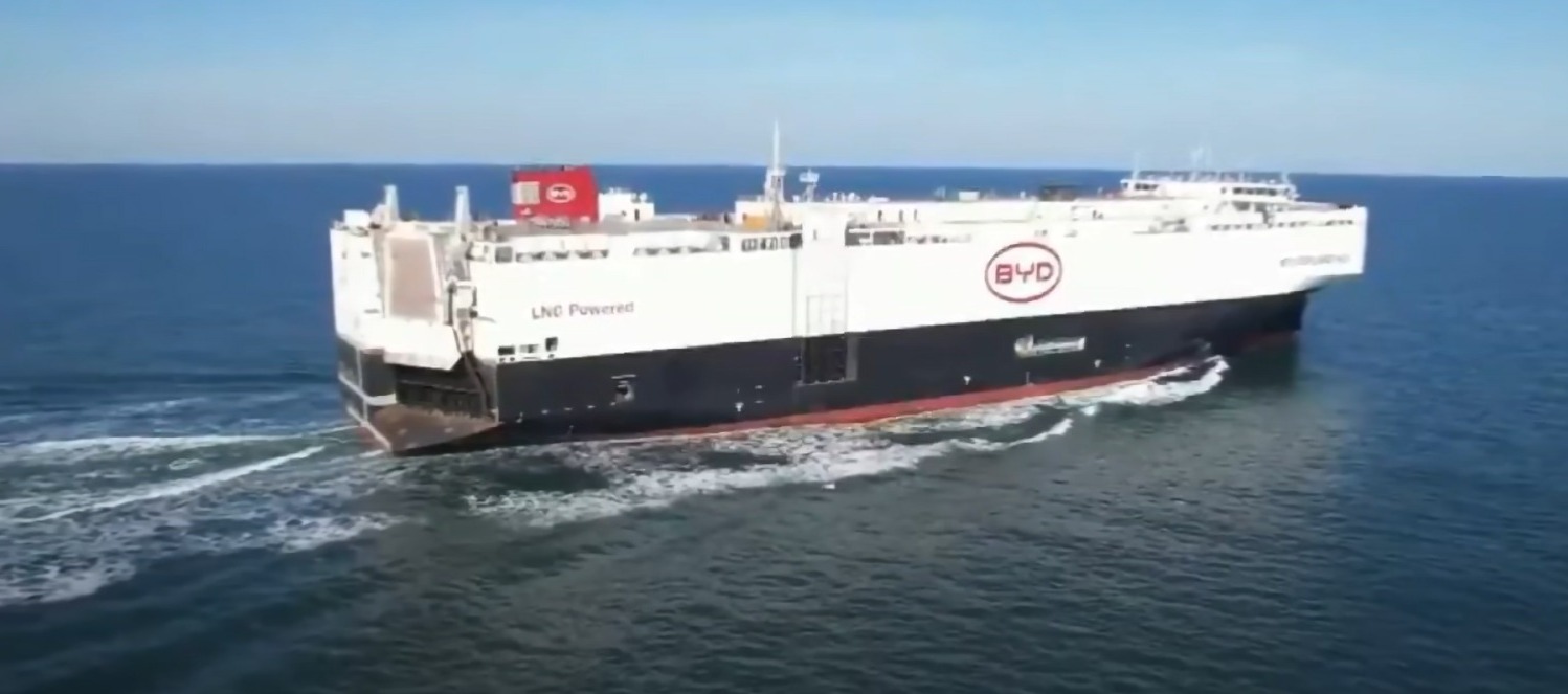 BYD terá navio com capacidade para 7 mil carros